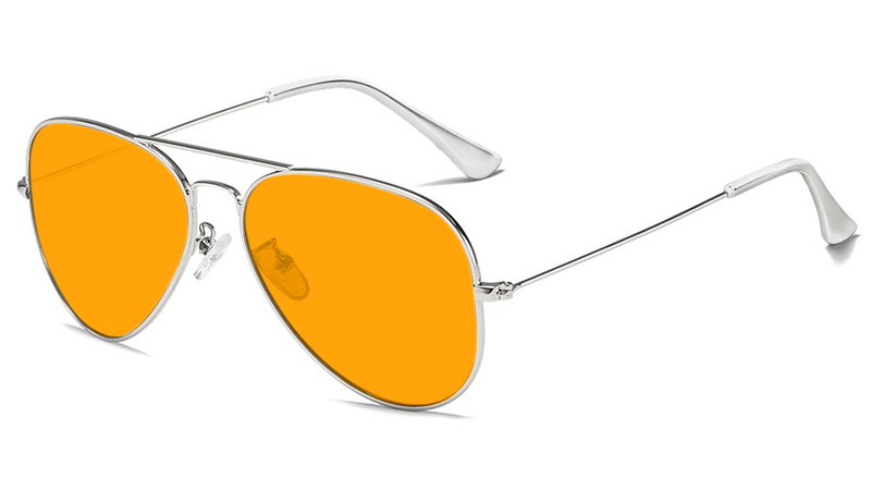 Aviator Blue Light Blocking Glasses Amber Lens Prescription