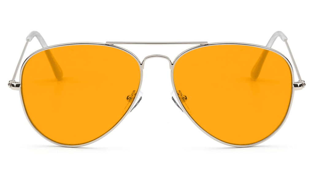 Aviator Blue Light Blocking Glasses Amber Lens Blockbluelight