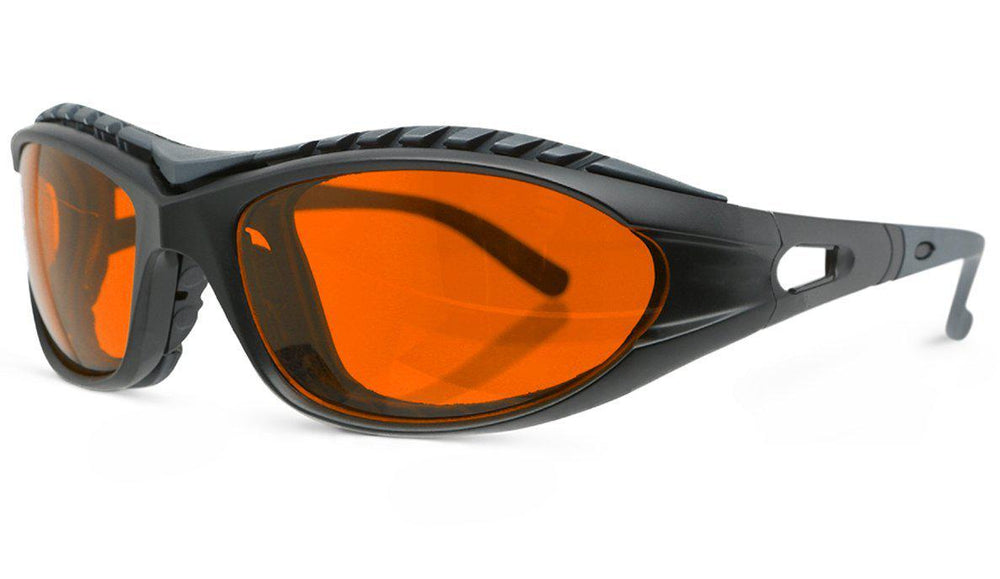 NightFall True Red Lens Blue Blocking Glasses - Dark Black Frame