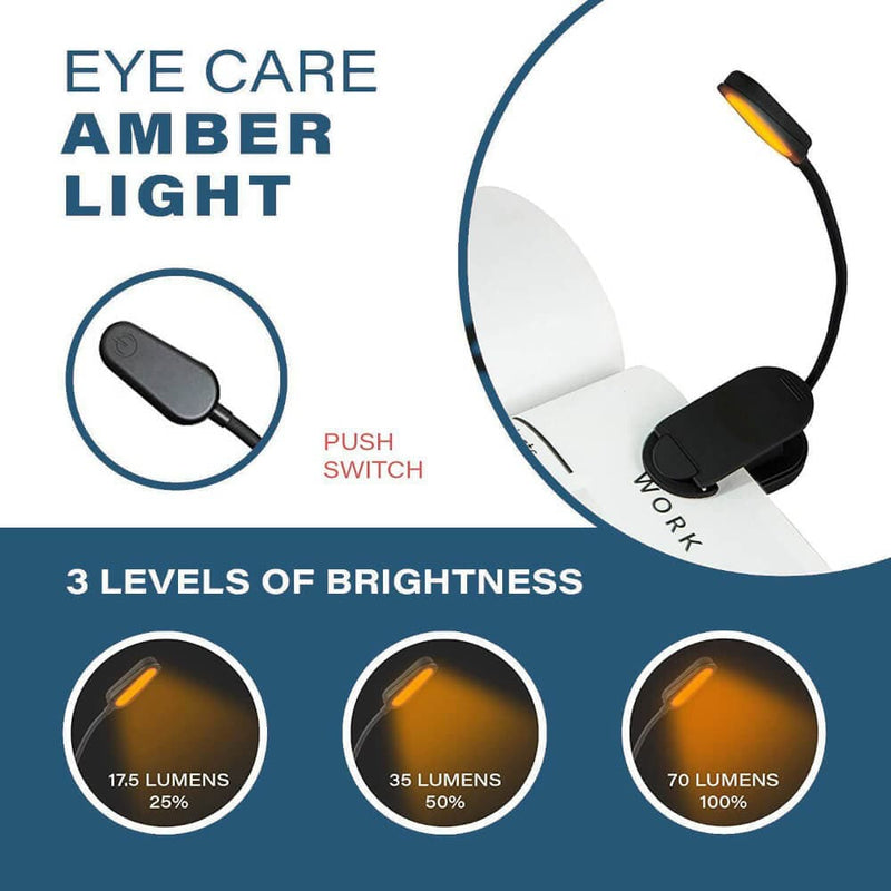Blue Light Blocking Amber Book Light | BlockBLueLight
